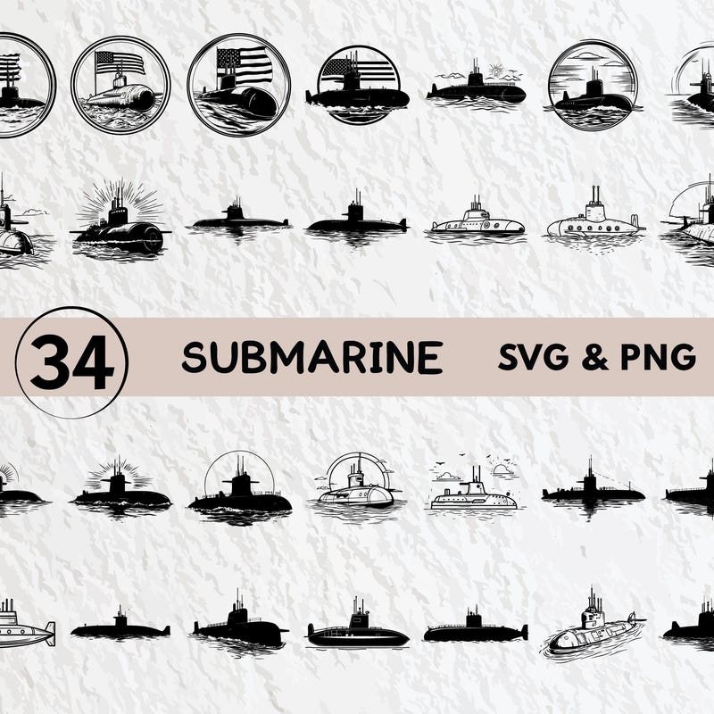 Submarine Svg - Etsy