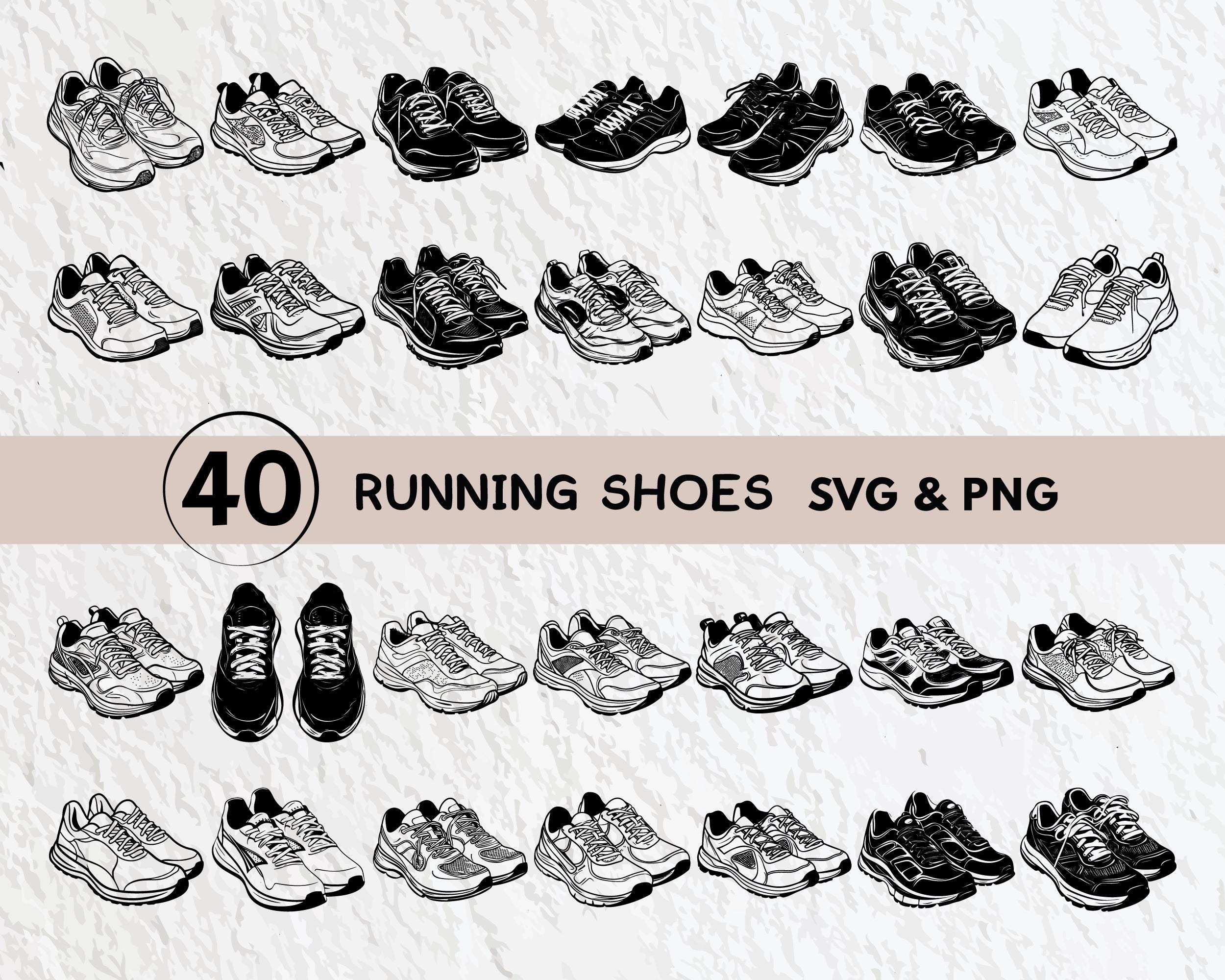 Running Shoes SVG Bundle: Sports Shoes Vector Icon Files (digital ...