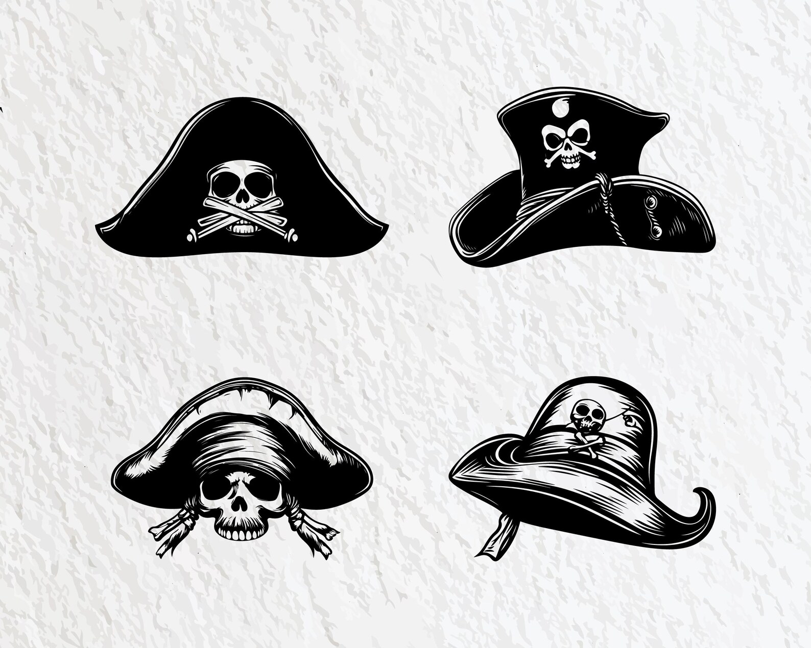 Pirate Hat Silhouette Svg, Pirate Hat Svg Bundle, Pirate Hat Clipart ...