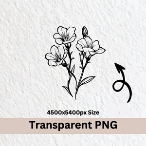 Freesia Flower SVG Bundle: Silhouette, Clipart, Vector (digital ...