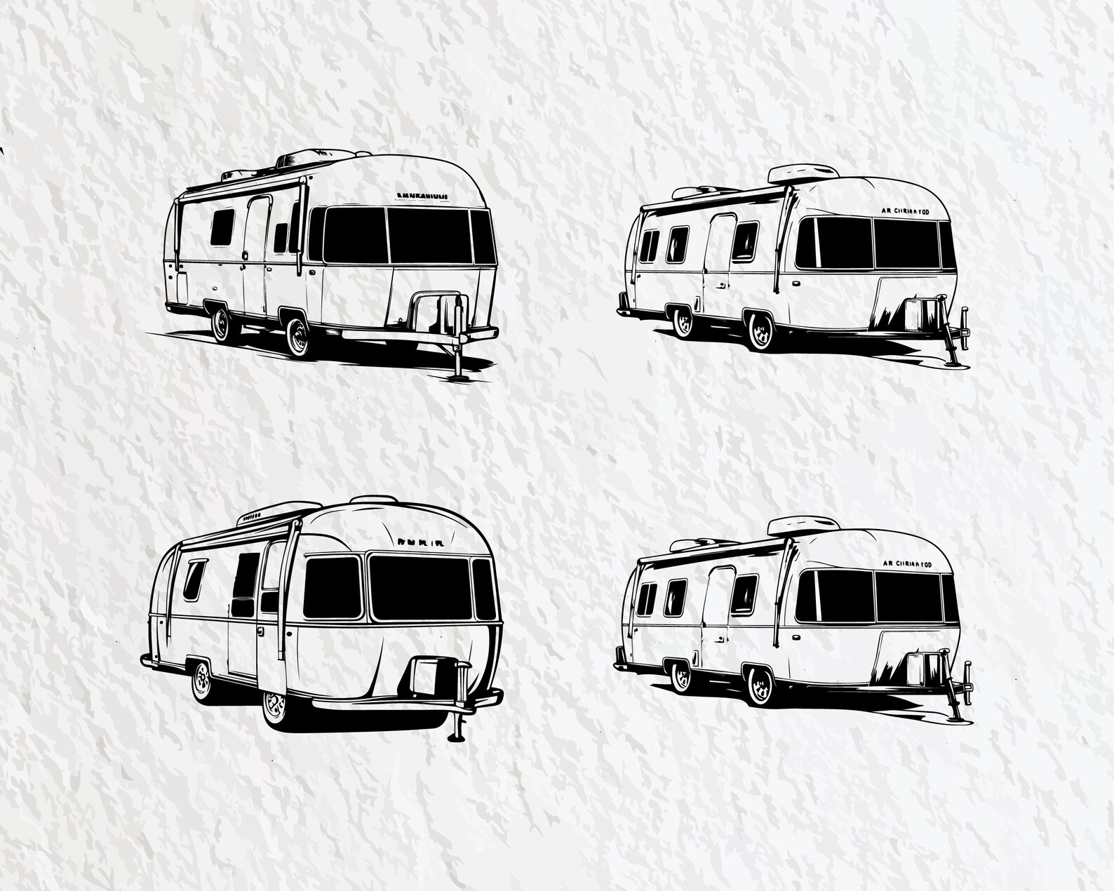 Airstream SVG Bundle: Silhouette, Clipart, Vector (digital Download) - Etsy