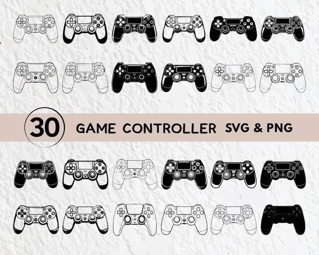 Game Controller Svg Bundle, Game Controller Silhouette, Game Controller ...
