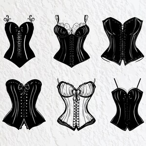 Corset Silhouette Bundle: SVG, PNG, Cricut Cut Files - Etsy