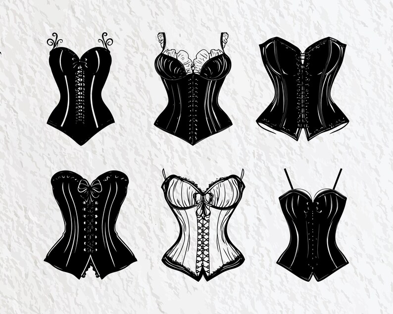 Corset Silhouette Bundle Png, Corset Svg Outline, Corset Lover Png ...