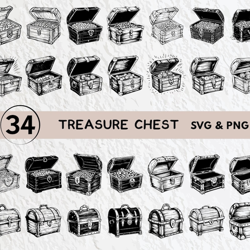 Gold Treasure Chests - Etsy