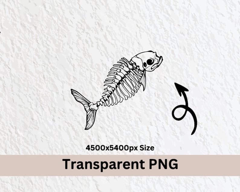Fishbone SVG Bundle: Silhouette Clipart, Cricut Cut Files (digital ...