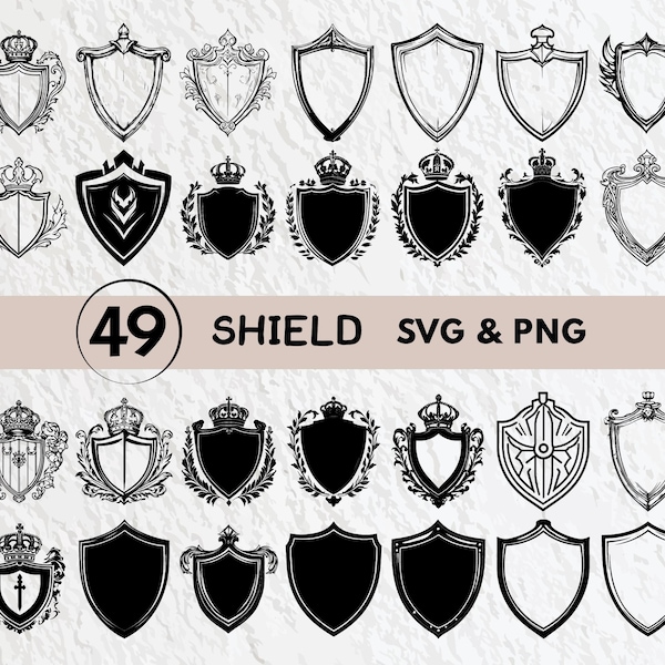 Shield Svg - Etsy