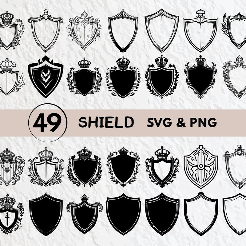 Shield Svg - Etsy