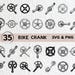 Bike Crank SVG Bundle: Silhouette Clipart Vector (digital Download) - Etsy