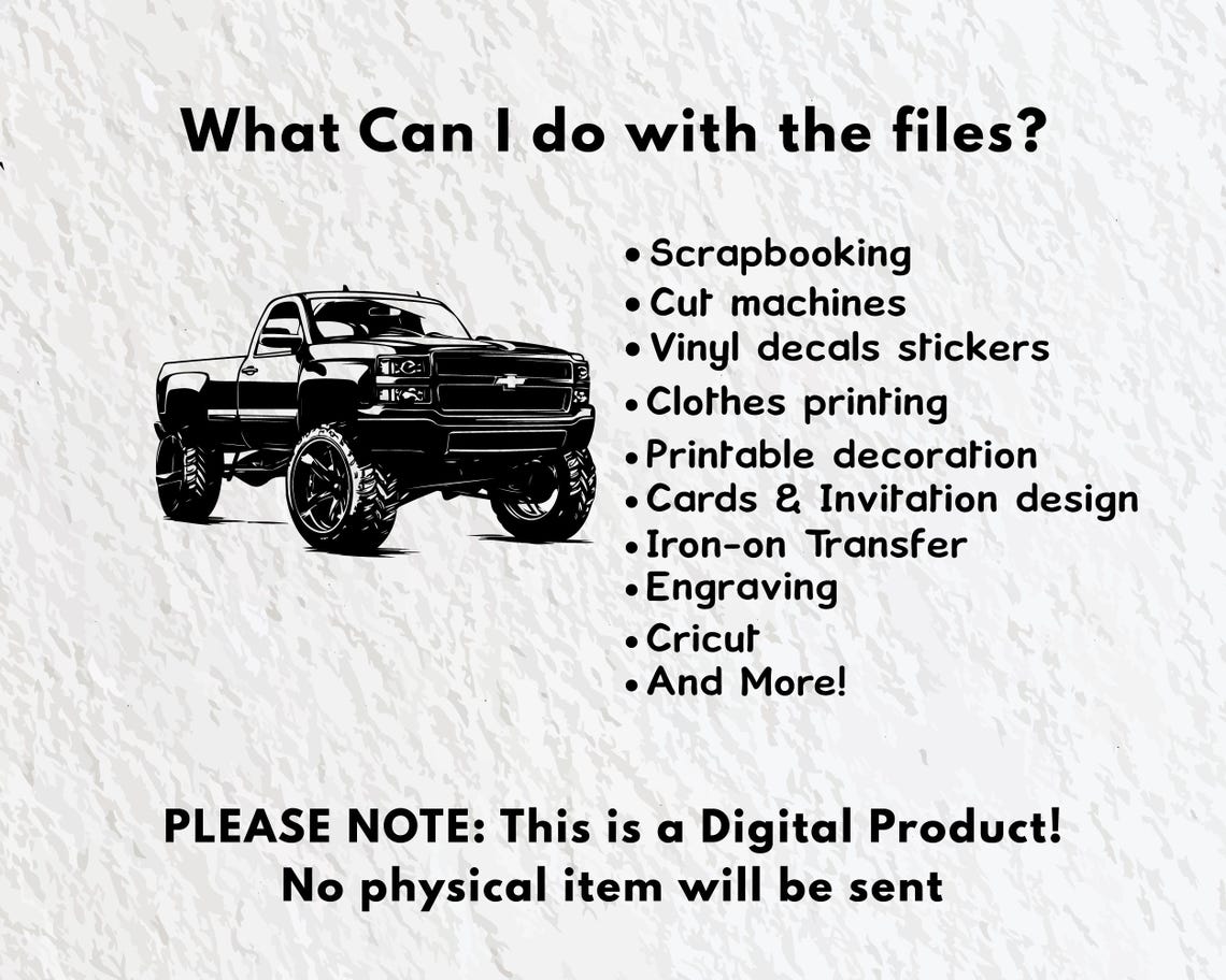 Chevy Truck SVG Bundle: Silhouette, Clipart, Vector (PNG, Cricut) - Etsy
