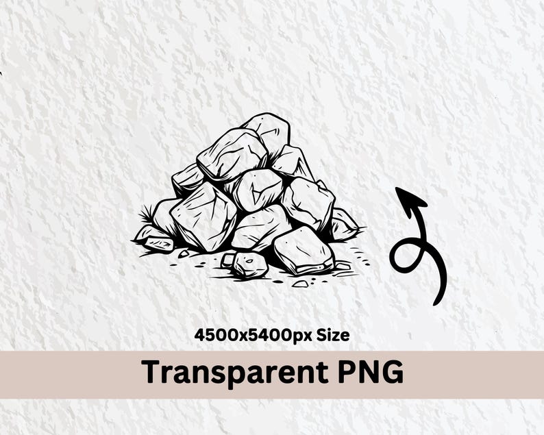 Pile of Rocks SVG Bundle: Silhouette Clipart, Vector Logo (digital ...