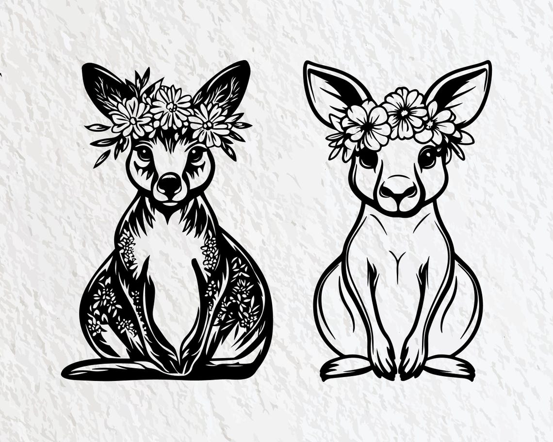 Kangaroo Svg Bundle, Kangaroo Silhouette, Kangaroo Clipart Png ...