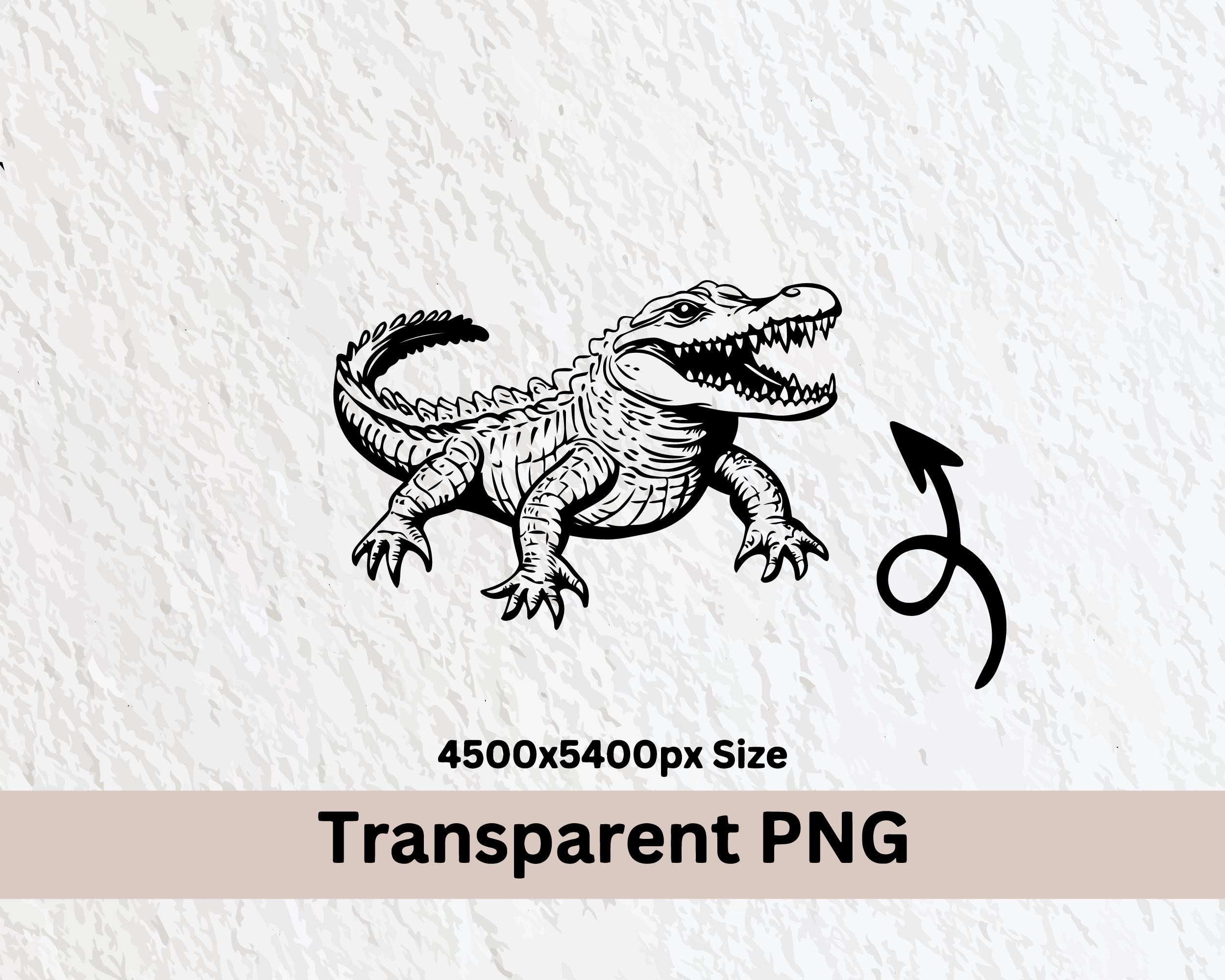 Crocodile SVG Bundle: Silhouette Clipart, Logo Icon Decal (PNG, Vector ...