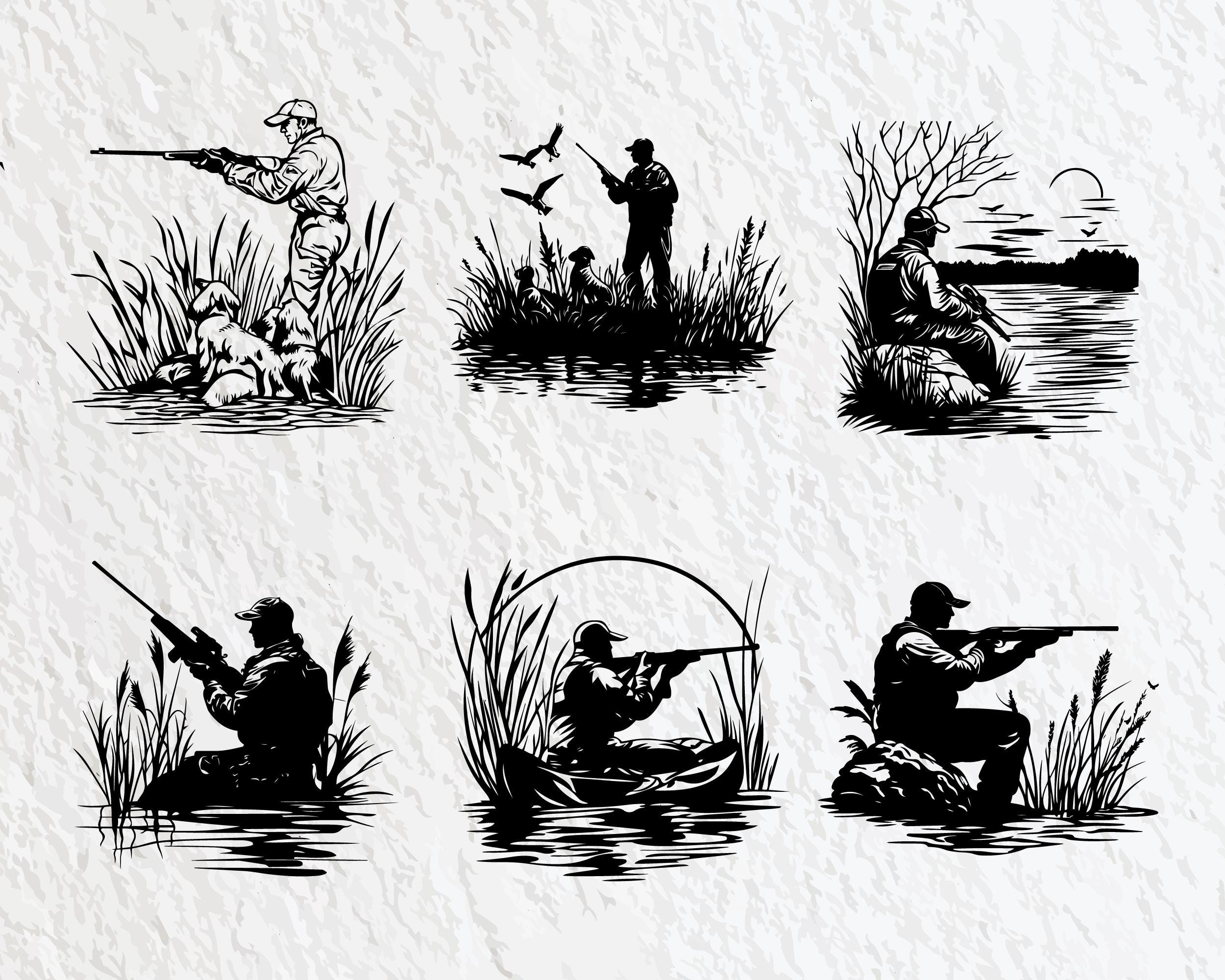 Duck Hunting Svg Bundle, Duck Hunting Silhouette, Duck Hunting Clipart ...