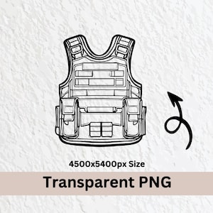 Bulletproof Vest SVG Bundle: Silhouette Vector Icon (PNG, Cricut) - Etsy