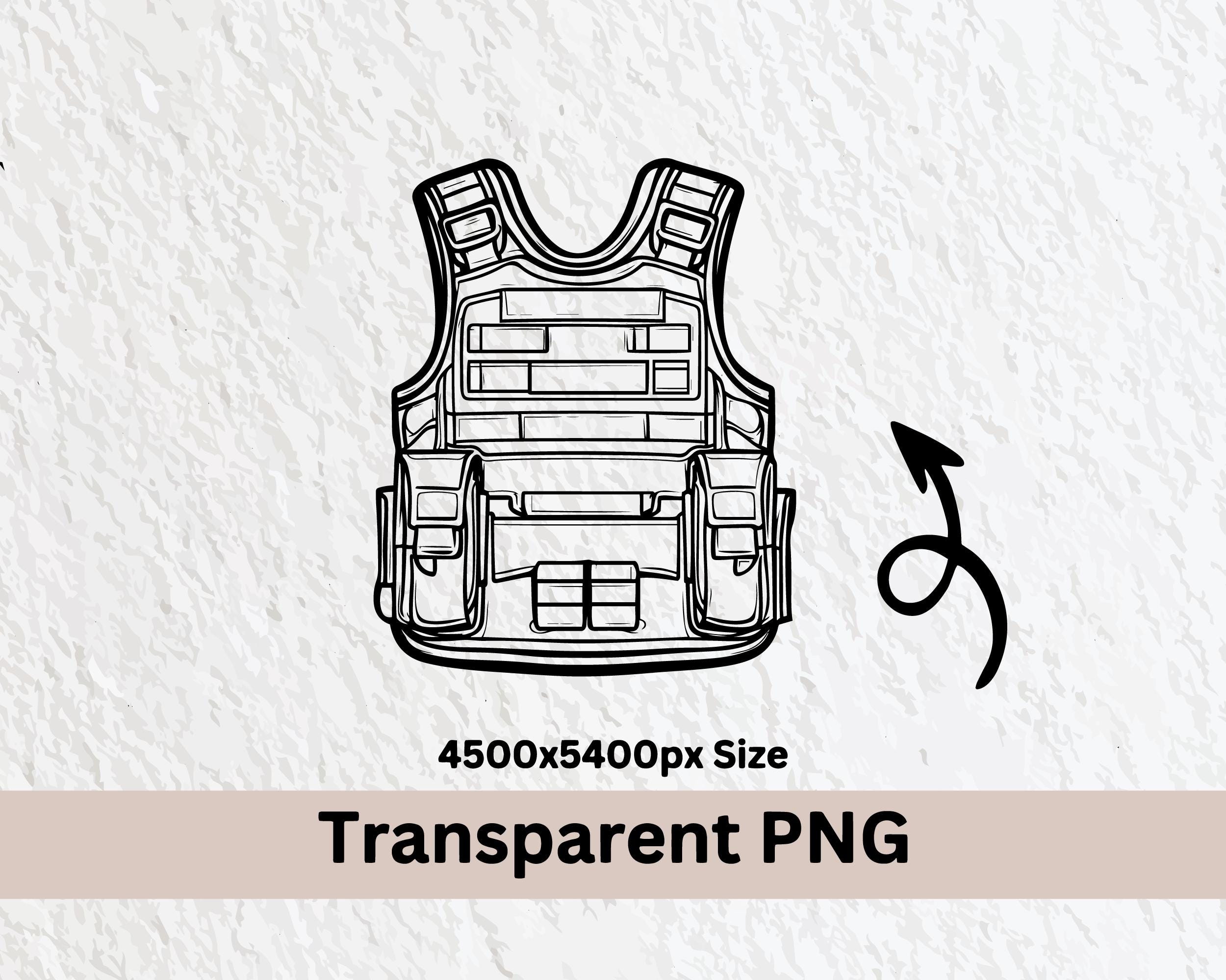 Bulletproof Vest SVG Bundle: Silhouette Vector Icon (PNG, Cricut) - Etsy