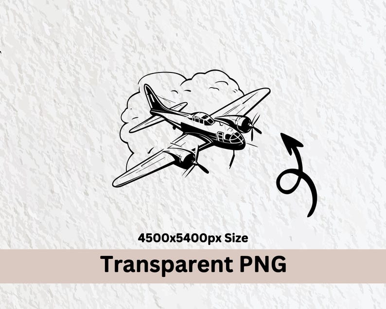 Bomber Airplane SVG Bundle: Silhouette Clipart, Vector Logo (PNG ...