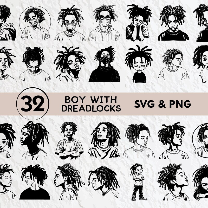 Dreads Svg - Etsy