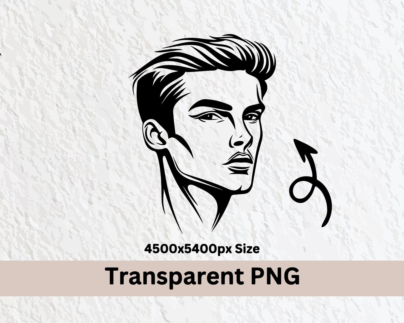 Man Face Silhouette Vector Bundle: SVG, PNG, Cricut Cut Files - Etsy