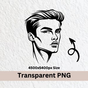 Man Face Silhouette Vector Bundle: SVG, PNG, Cricut Cut Files - Etsy