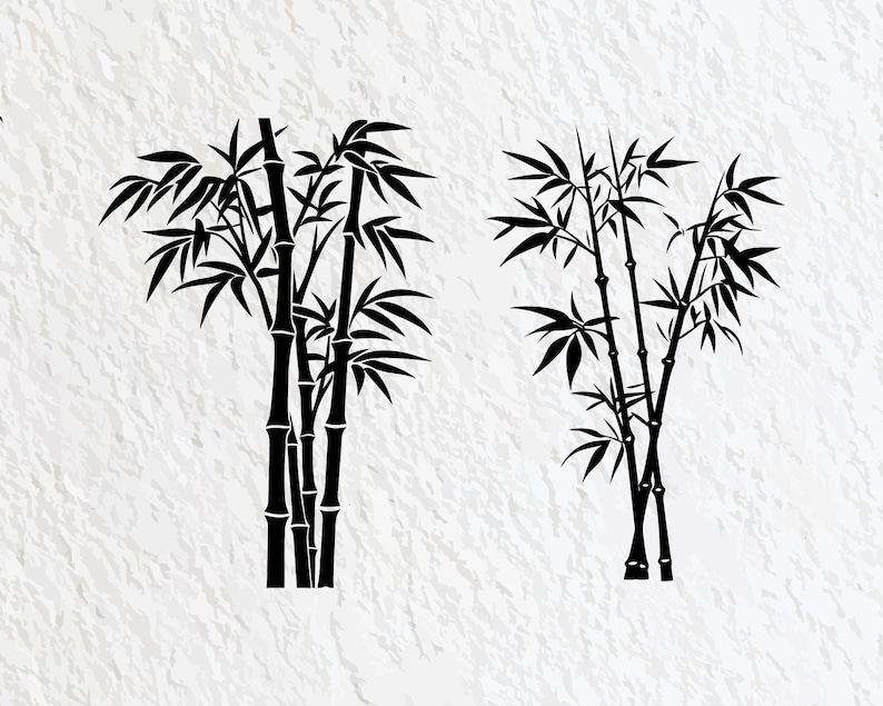Bamboo Svg Bundle, Bamboo Silhouette, Bamboo Clipart Png, Bamboo ...