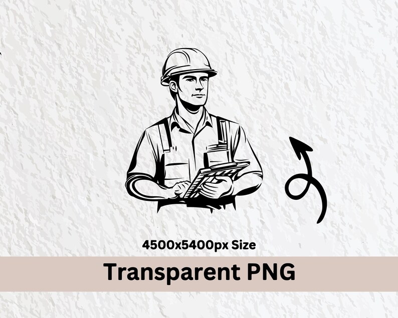 Engineer Silhouette SVG Bundle: Clipart, Logo, Icon (digital Download ...