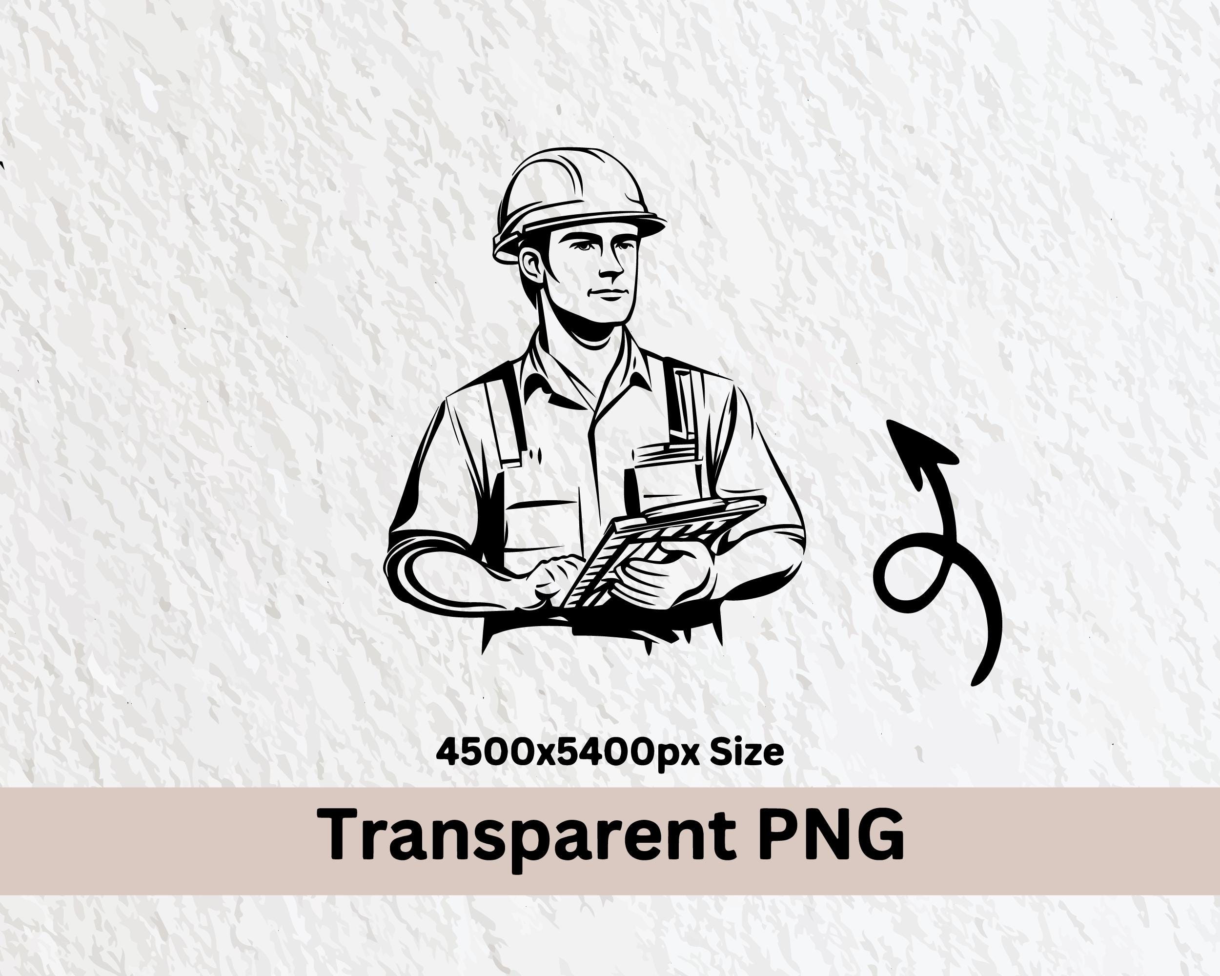 Engineer Silhouette SVG Bundle: Clipart, Logo, Icon (digital Download ...