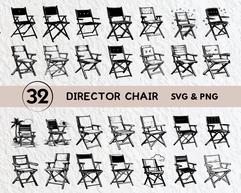 Director Chair Svg Bundle, Director Chair Silhouette, Director Chair ...