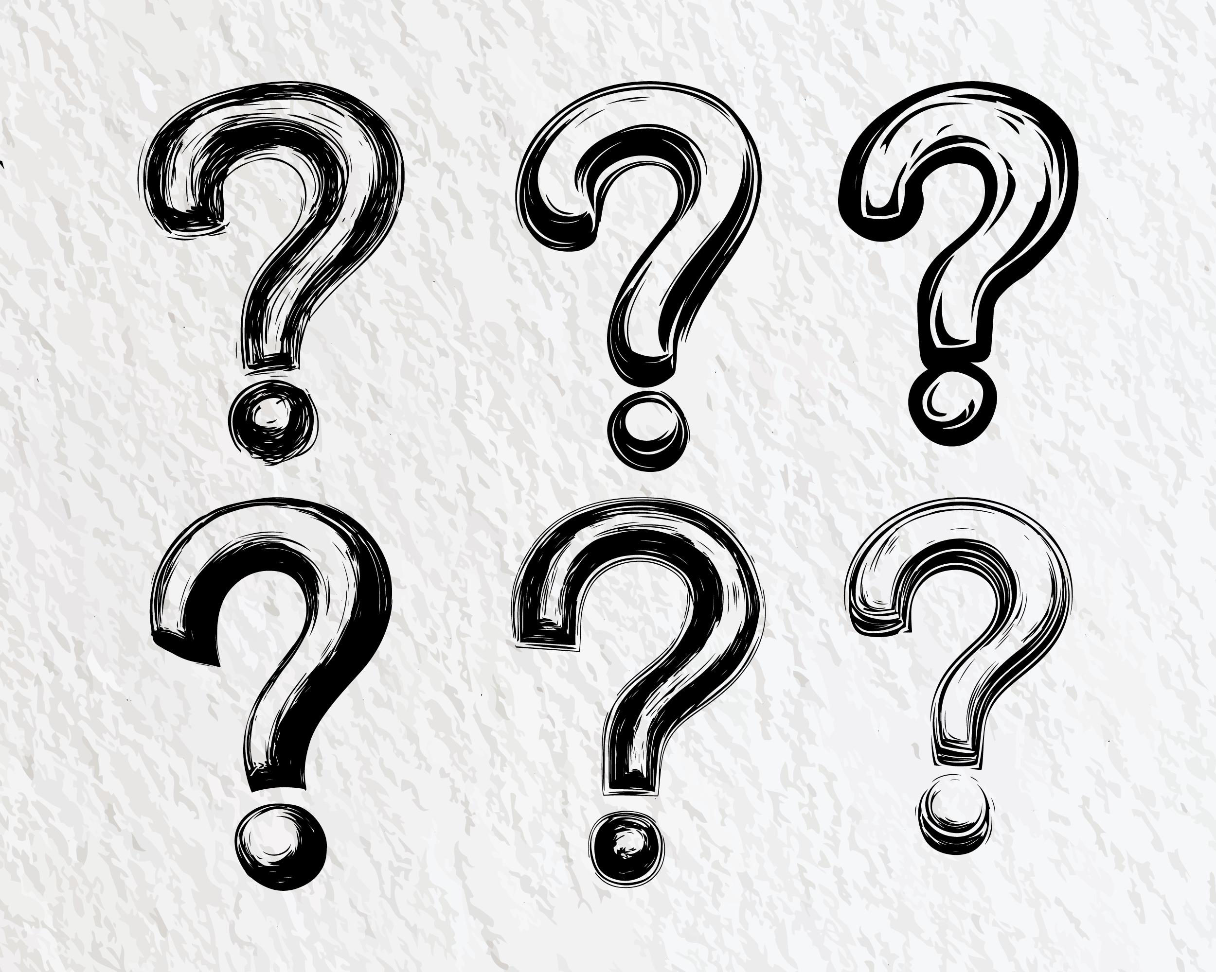 Question Mark Svg Bundle, Question Mark Silhouette, Question Mark ...
