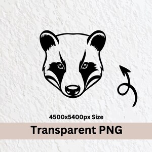 Badger SVG Bundle: Silhouette Clipart, Vector Decal (PNG, SVG) - Etsy
