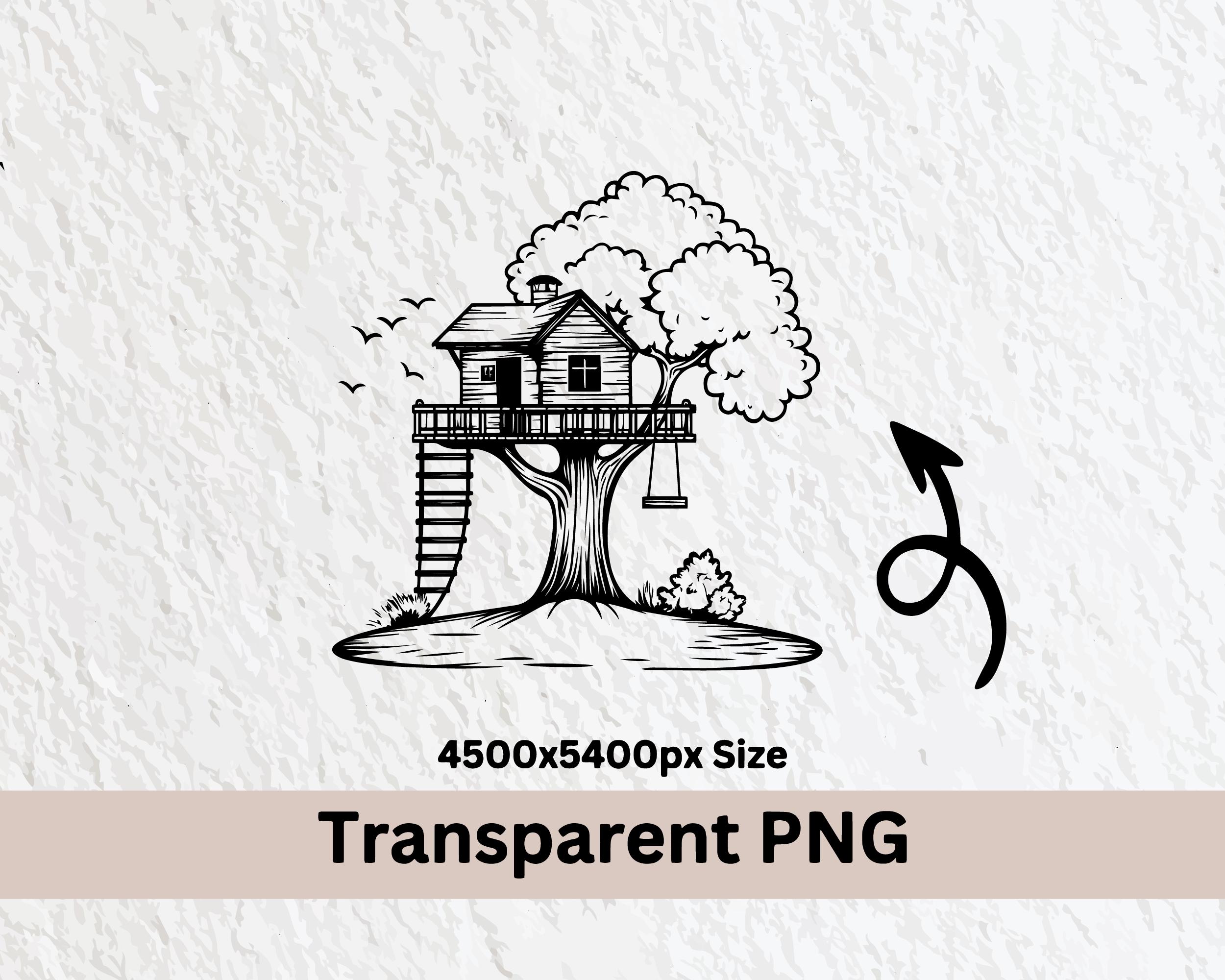 Tree House Svg Bundle, Tree House Silhouette, Tree House Clipart Png ...