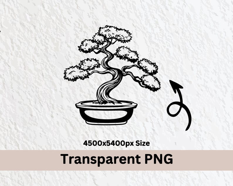 Bonsai Tree SVG Bundle: Silhouette Clipart, Logo Icon (PNG, Vector) - Etsy