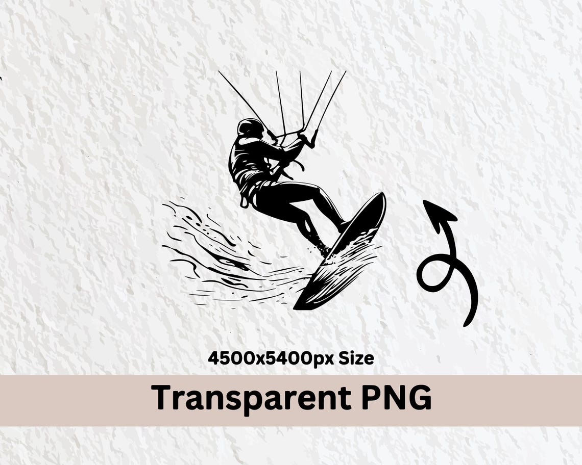 Kite Surfing SVG Bundle: Silhouette Clipart, Vector Cut Files - Etsy