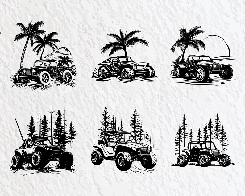 Dune Buggy SVG Bundle: Silhouette, Clipart, Vector (digital Download ...