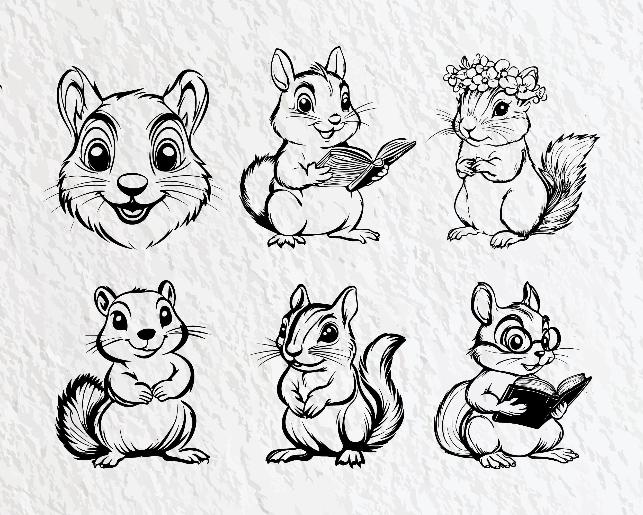 Chipmunk Silhouette Bundle: SVG, PNG Cricut Files (digital Download) - Etsy