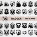 Badger SVG Bundle: Silhouette Clipart, Vector Decal (PNG, SVG) - Etsy