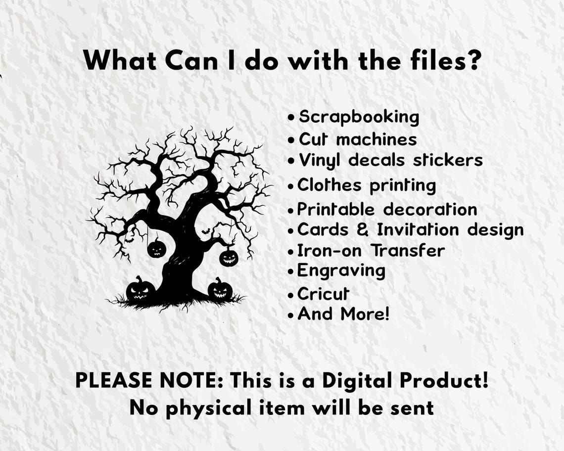 Halloween Tree Svg Bundle, Halloween Tree Silhouette, Halloween Tree ...
