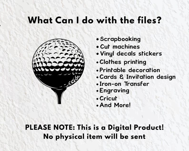 Golf SVG Bundle: Silhouette Clipart, Vector Decal (PNG) - Etsy