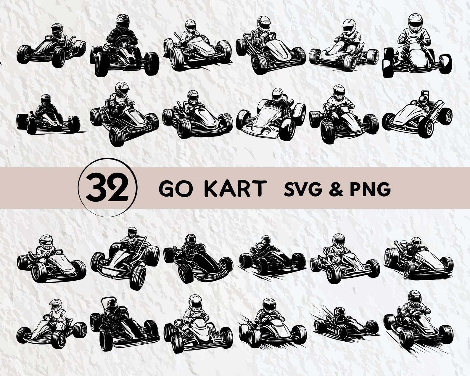 Go Kart Svg Bundle, Go Kart Silhouette, Go Kart Clipart Png, Go Kart ...