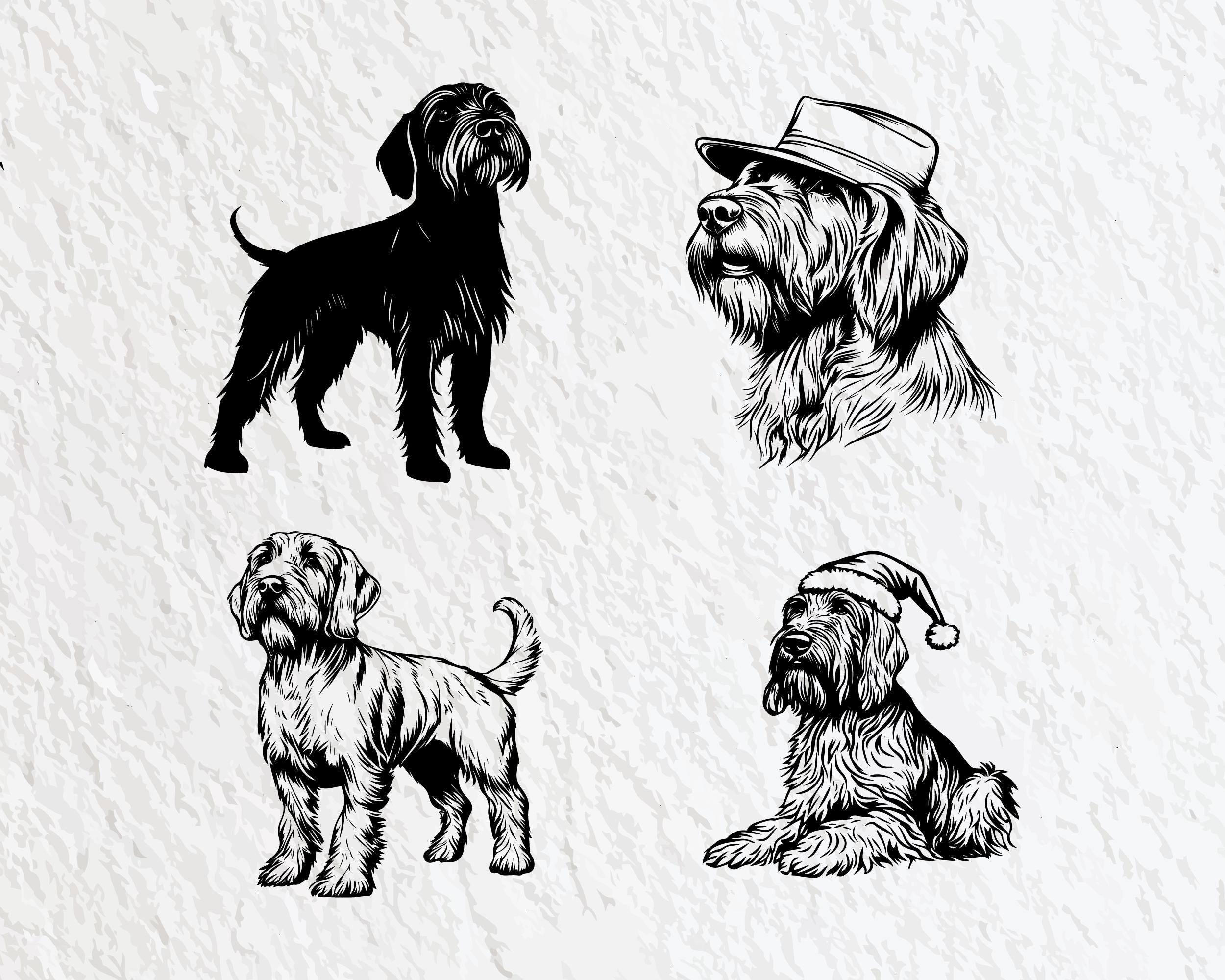 Spinone Italiano Dog SVG Bundle: Silhouette Clipart (digital Download ...