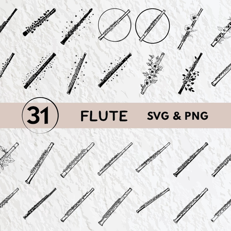 Flute Svg - Etsy