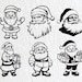 Santa Claus SVG Bundle: Christmas Clipart, Silhouette, Vector (PNG, SVG ...