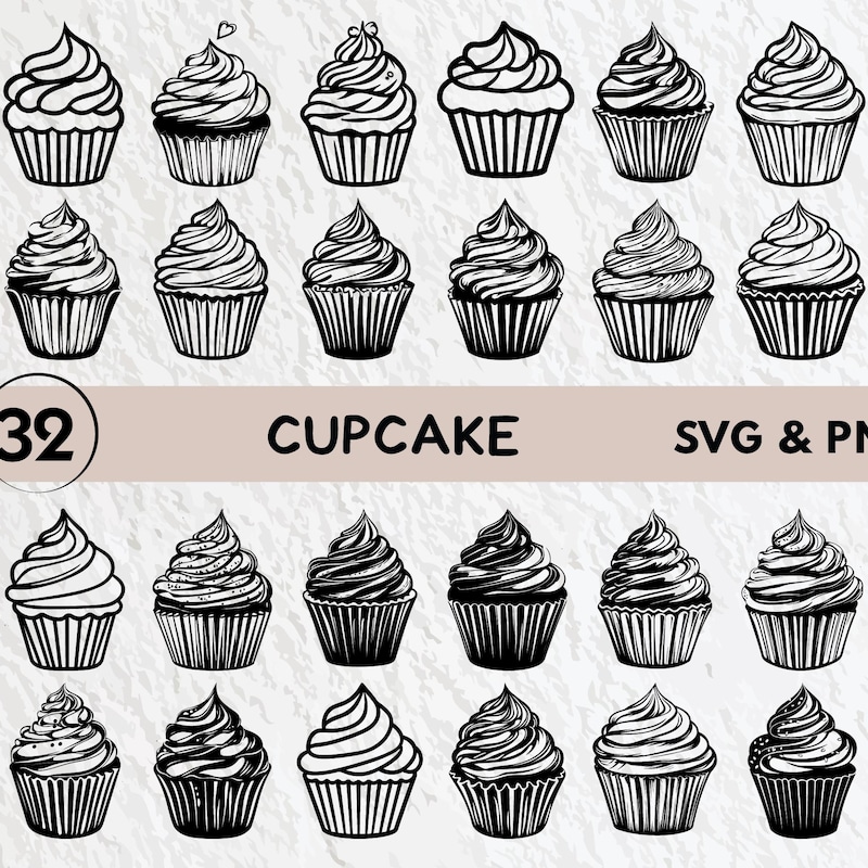Cupcake Svg - Etsy