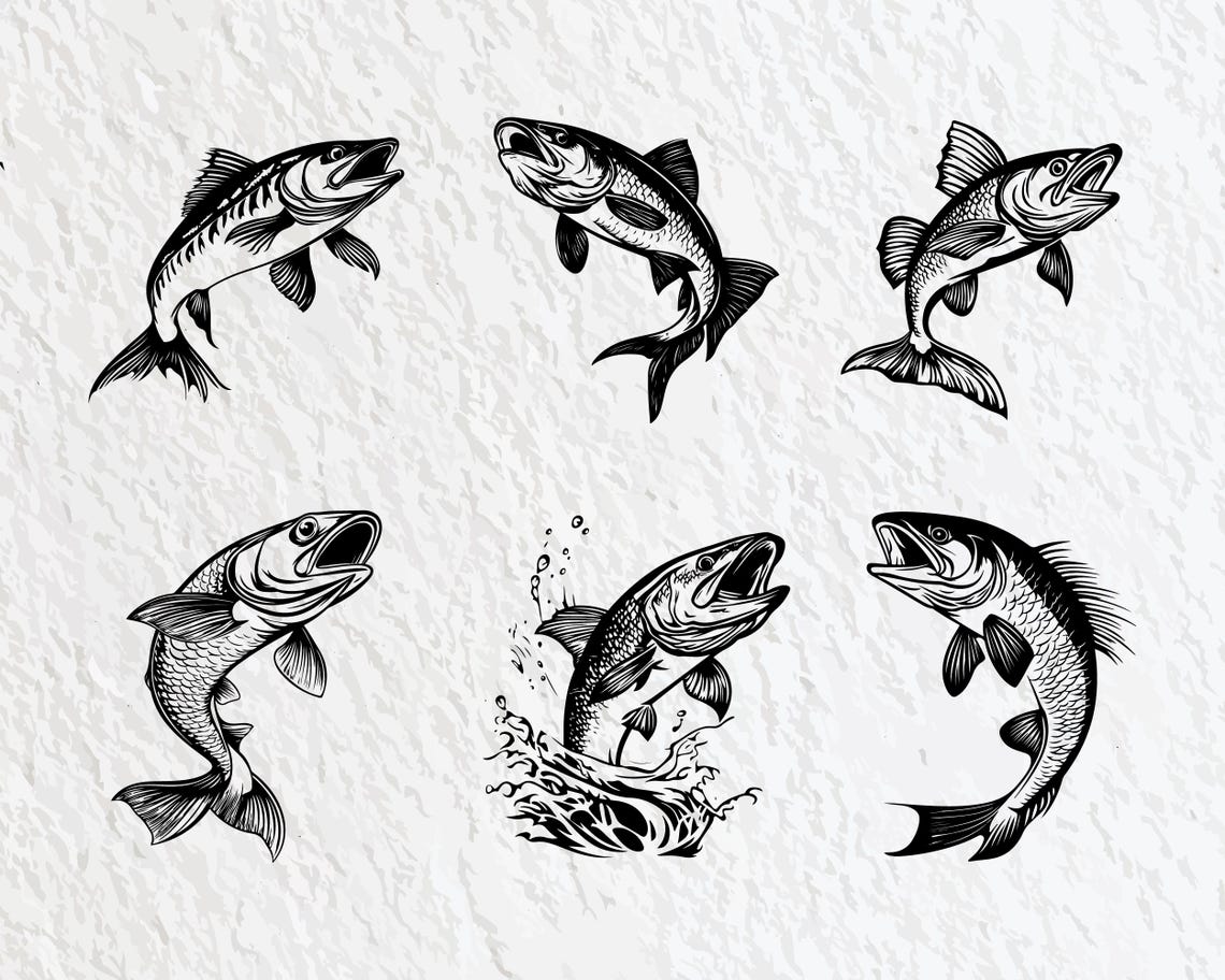 Musky Fish Svg Bundle, Musky Fish Silhouette, Musky Fish Clipart Png ...