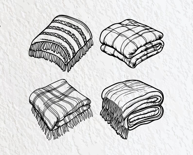 Blanket SVG Bundle: Clipart, Outline, Vector (digital Download) - Etsy