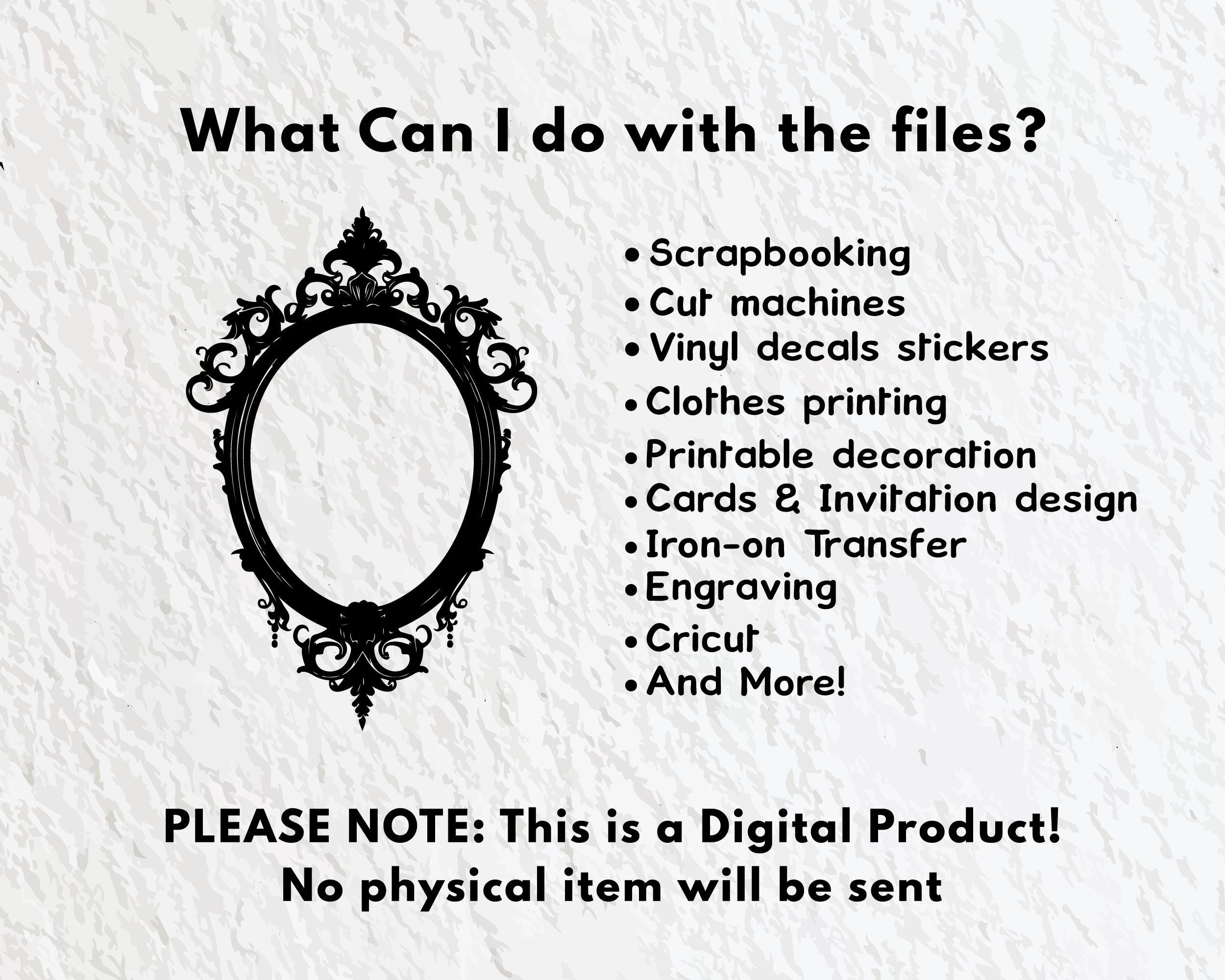 Gothic Mirror SVG Bundle: Silhouette Clipart (PNG, Vector) - Etsy