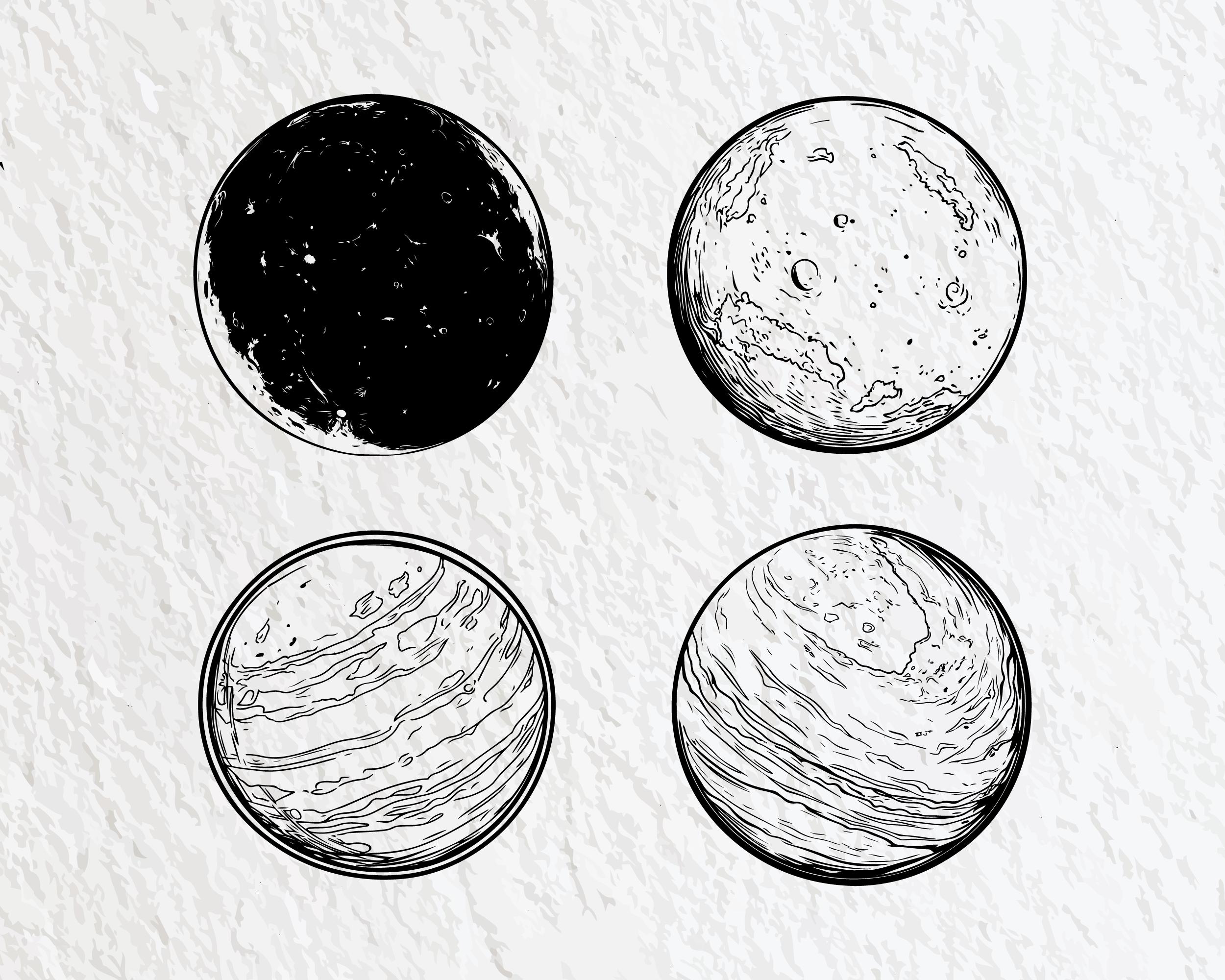 Solar System Svg Bundle, Solar System Silhouette, Solar System Clipart ...