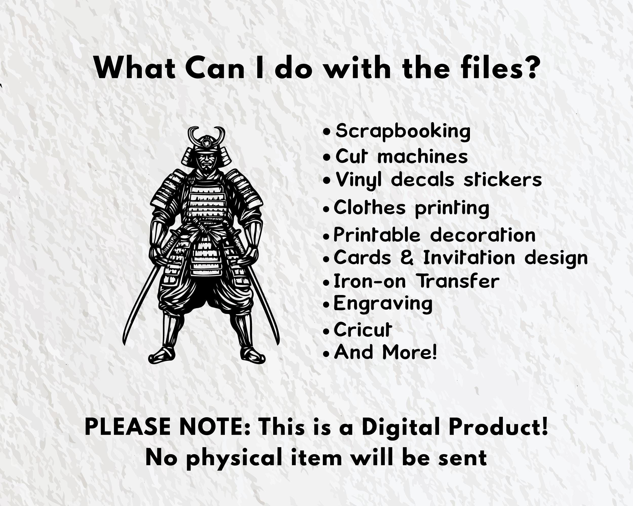 Samurai Silhouette SVG Bundle: Icon Decal Cut Files (PNG, Vector) - Etsy