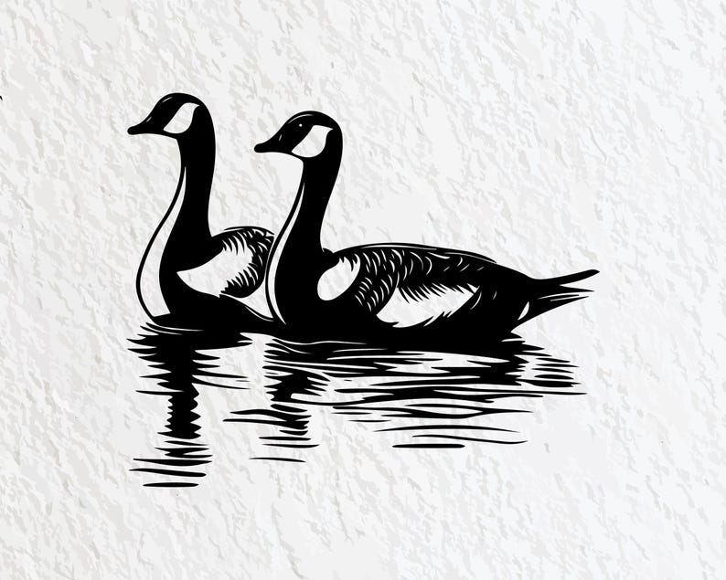 Canadian Goose Svg Bundle, Wild Canadian Goose Silhouette, Flying ...