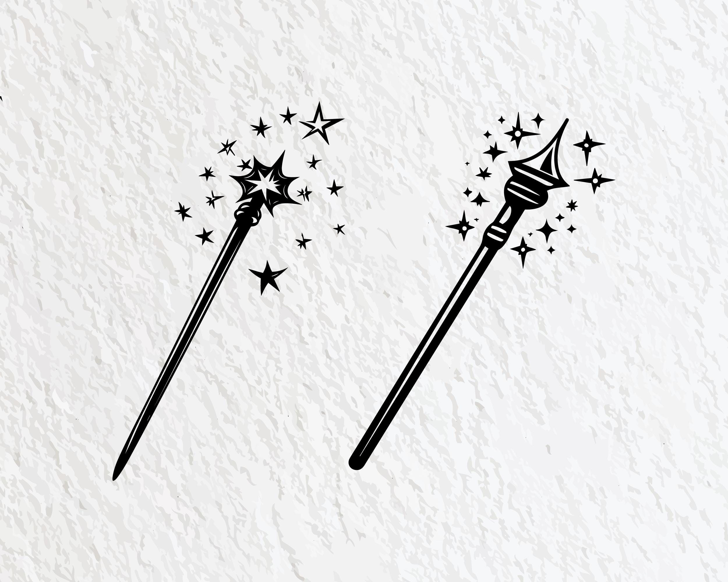 Magic Wand Svg Bundle, Magic Wand Silhouette, Magic Wand Clipart Png ...